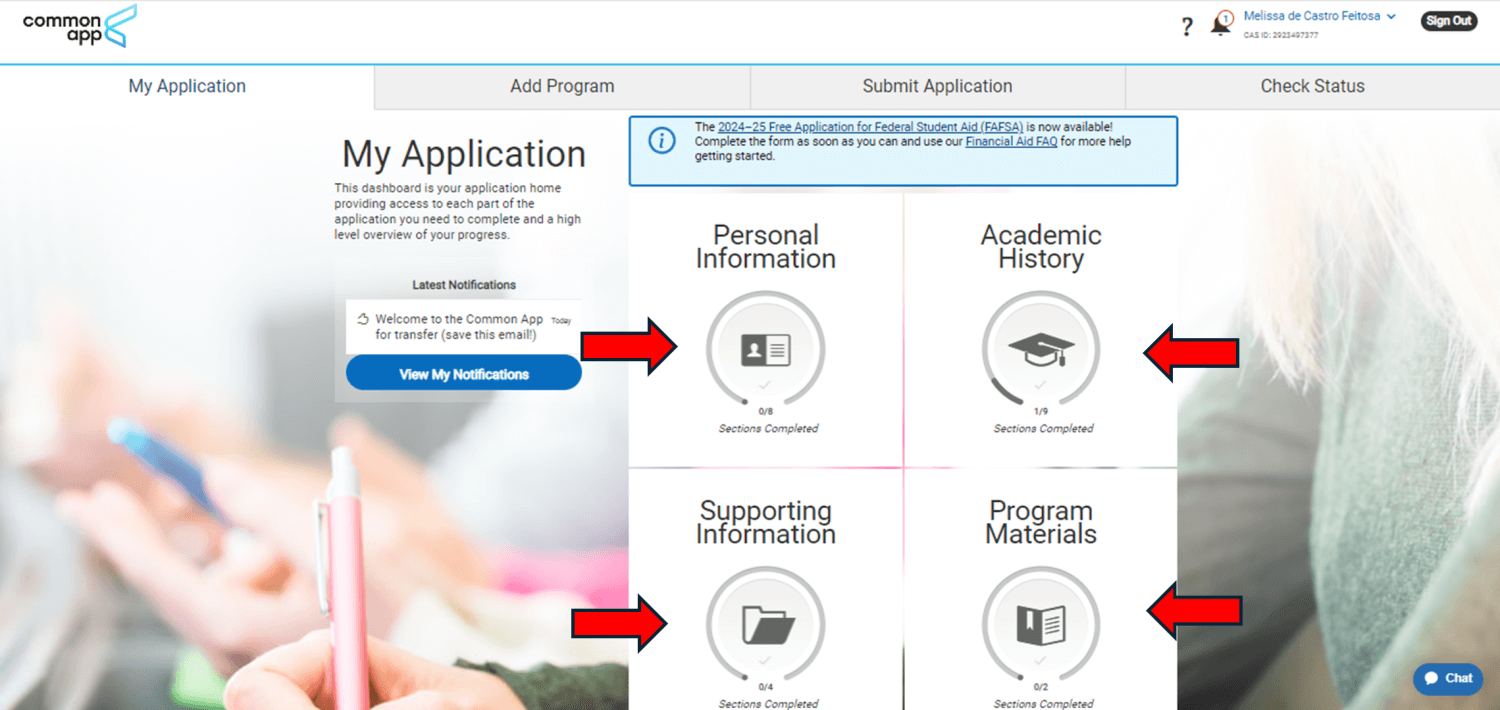 Application Guide – Common Application for Transfer Student - Daqui pra ...
